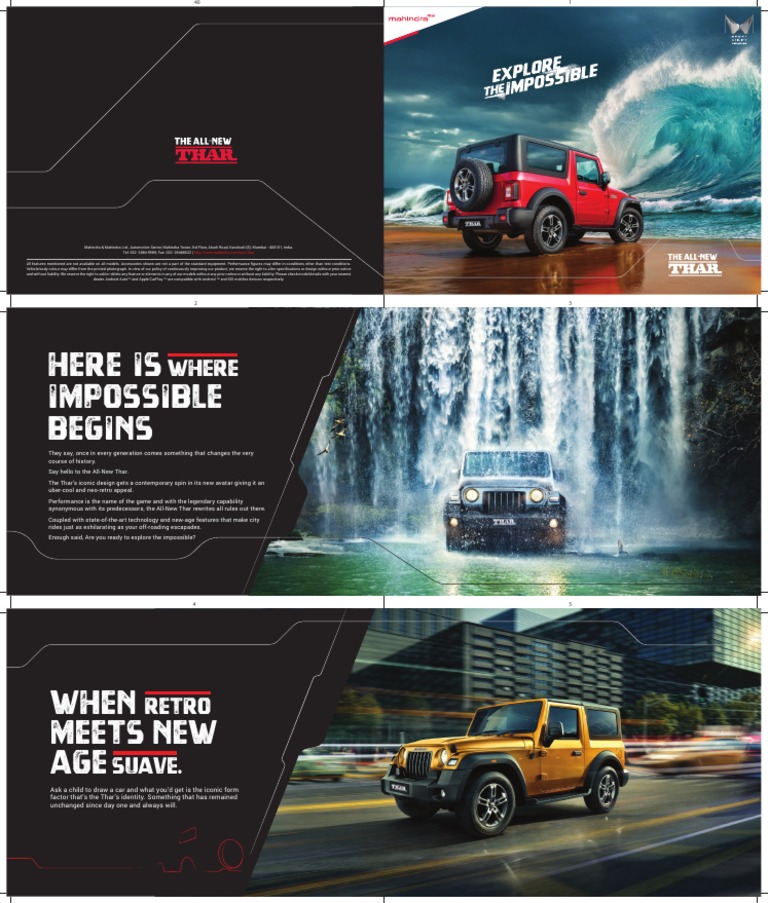 Thar Brochure | PDF | Four Wheel Drive | Automatic Transmission