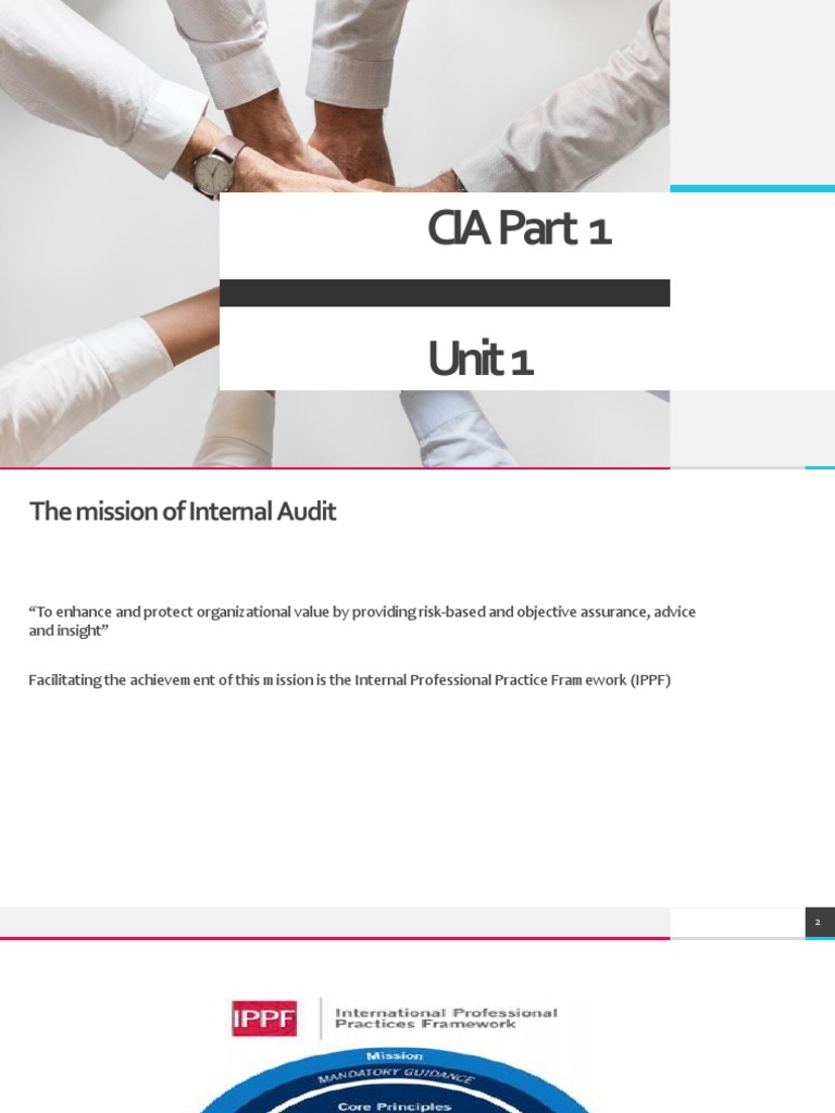 CIA Part 1, Unit 1-1 | PDF | Internal Audit | Audit