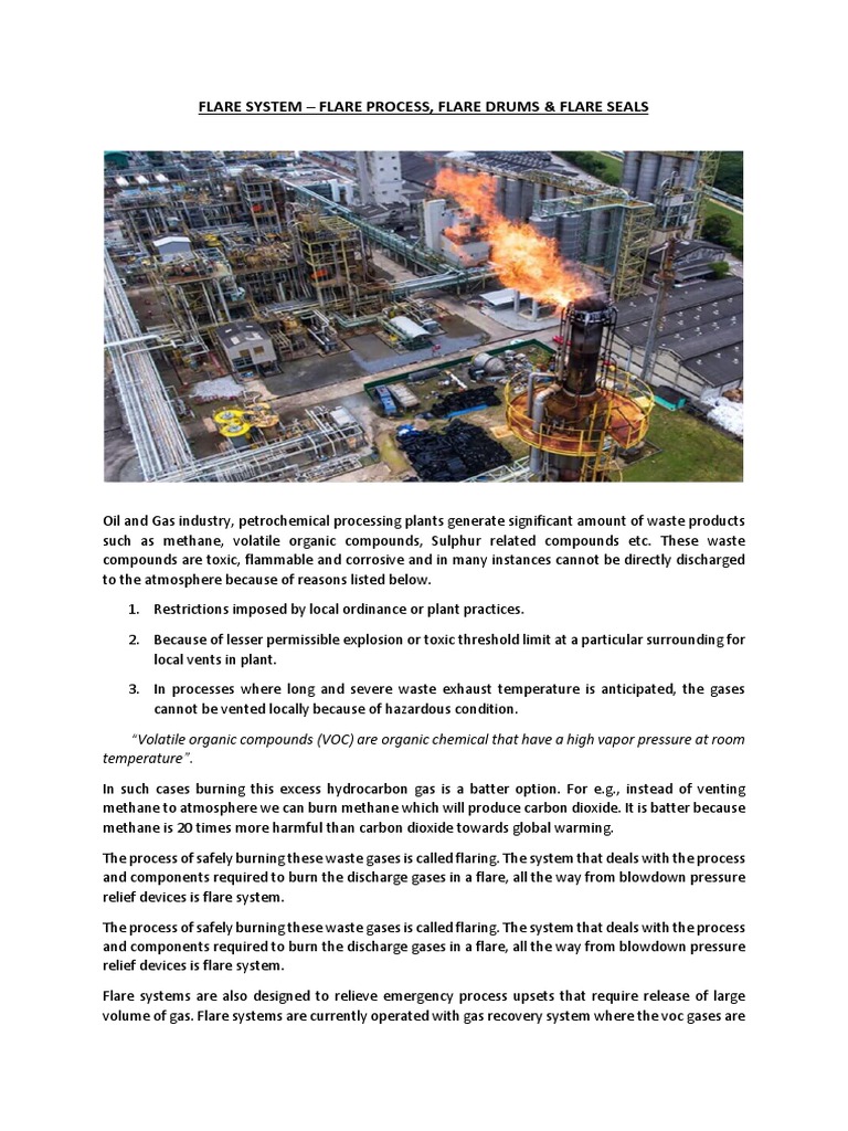 Flare System | PDF | Combustion | Methane