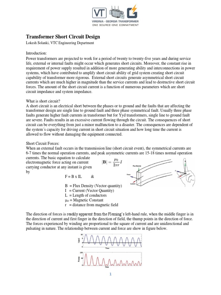 Transformer Short Circuit Analysis | PDF | Buckling | Transformer