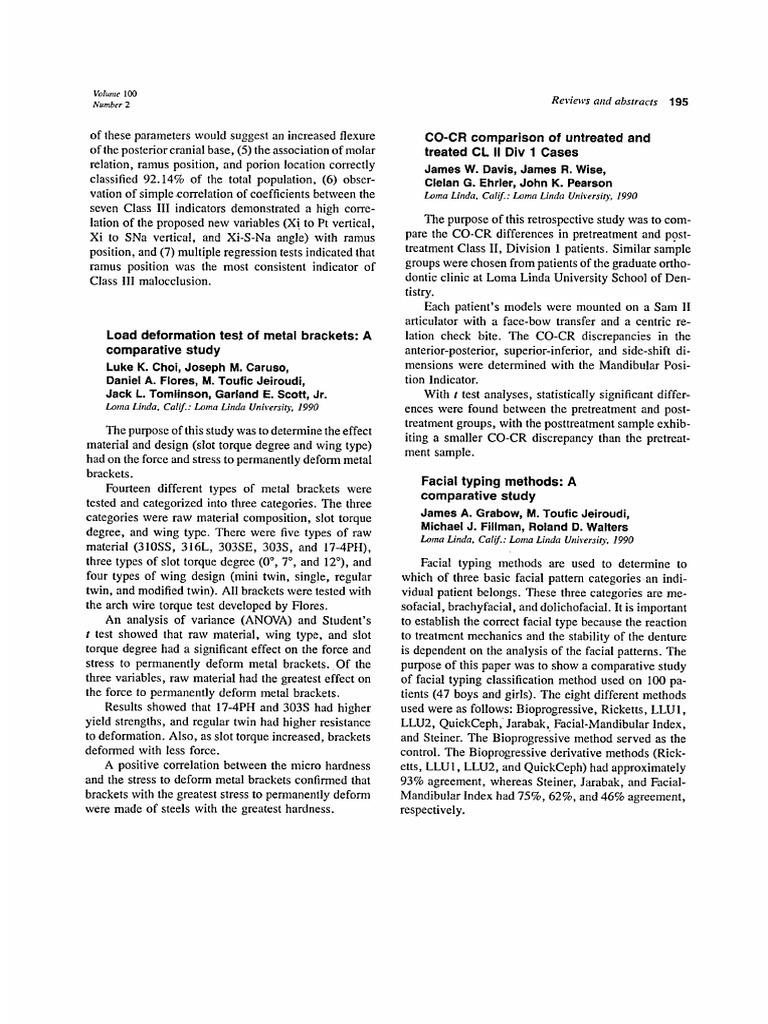 CO CR Comparison Of Untreated And Treated CL II Di PDF Deformation