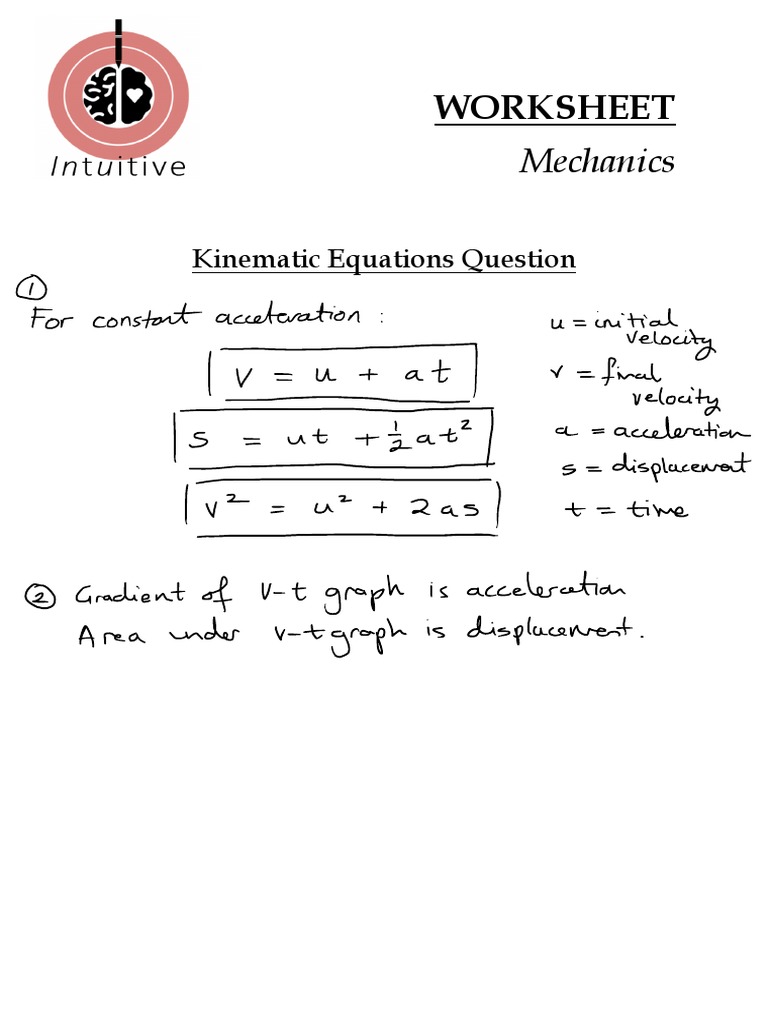 Mechanics - Kinematic Equations Question | PDF