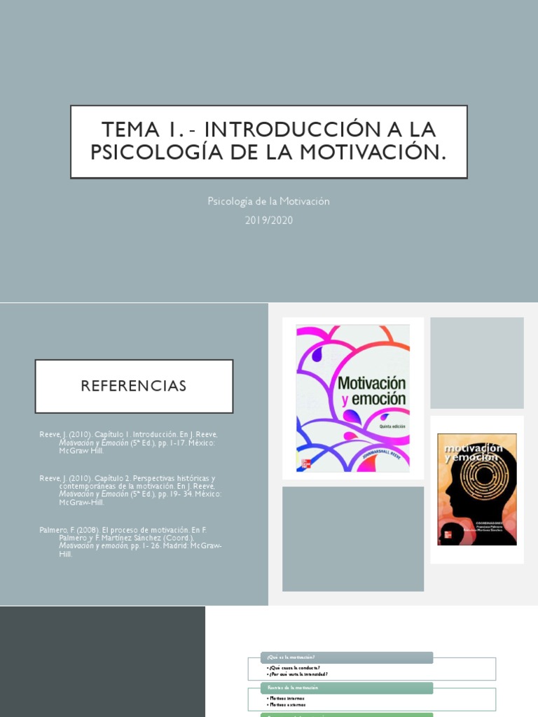 Conducta Motivada y Psicología de la Motivación | PDF | Motivacional ...