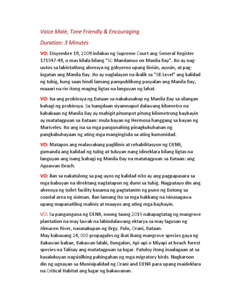 Script 3 Minutes | PDF