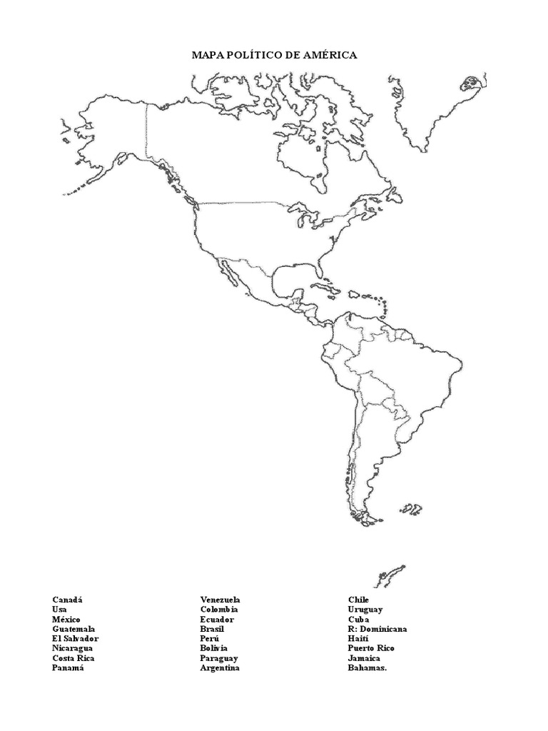 Mapa Político de América y Mercosur | PDF
