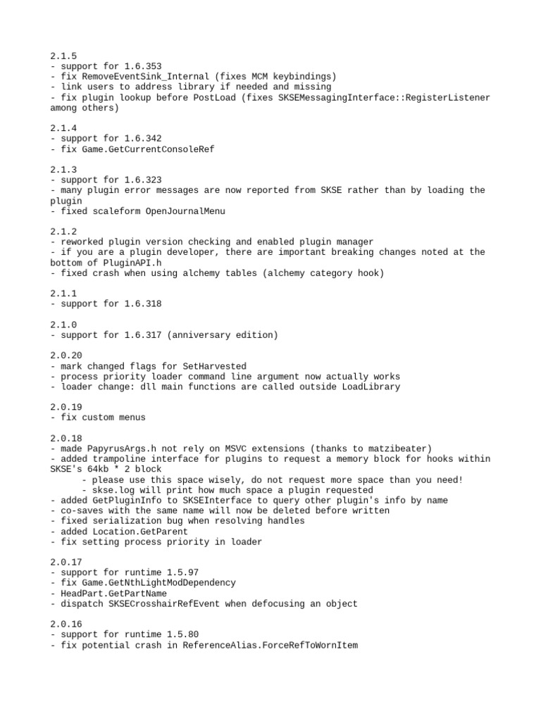 Skse64 Whatsnew | PDF