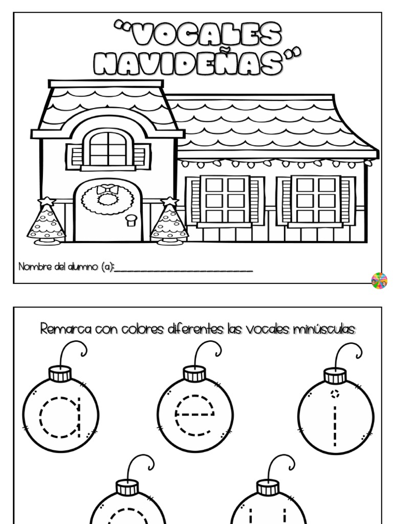 Trabaja Las Vocales Navideñas | PDF