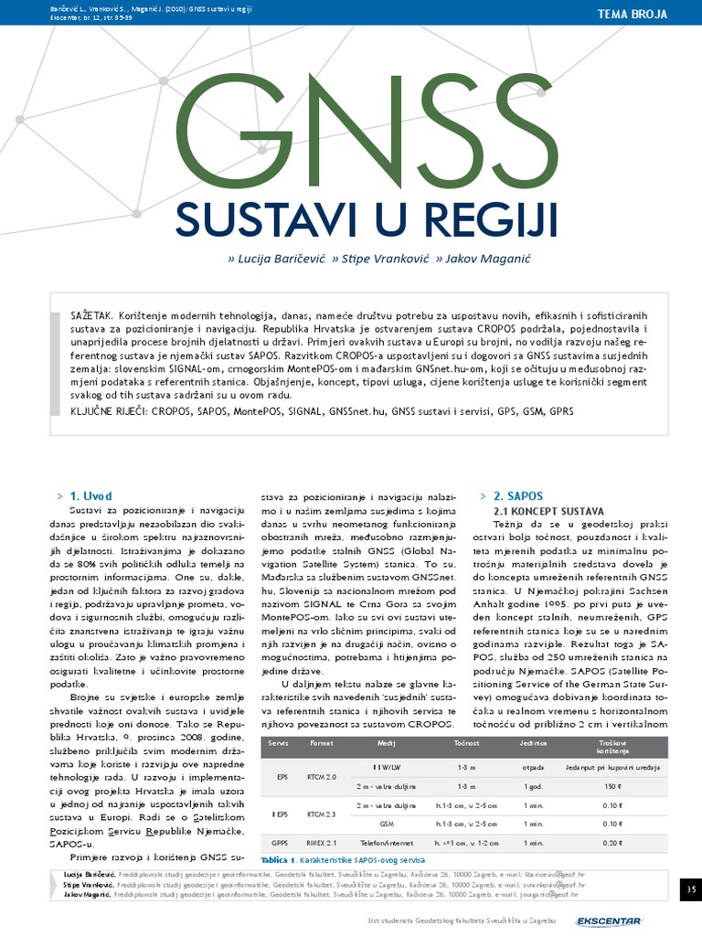 09 Gnss Sustavi U Regiji | PDF
