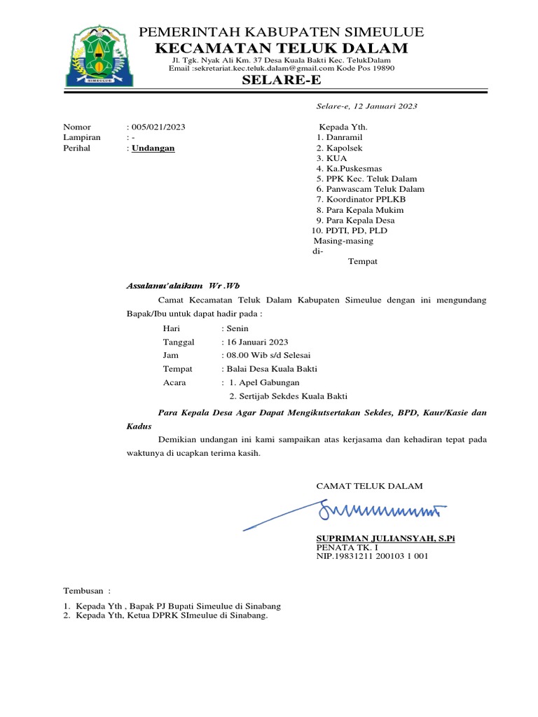 Undangan Apel Gabungan | PDF