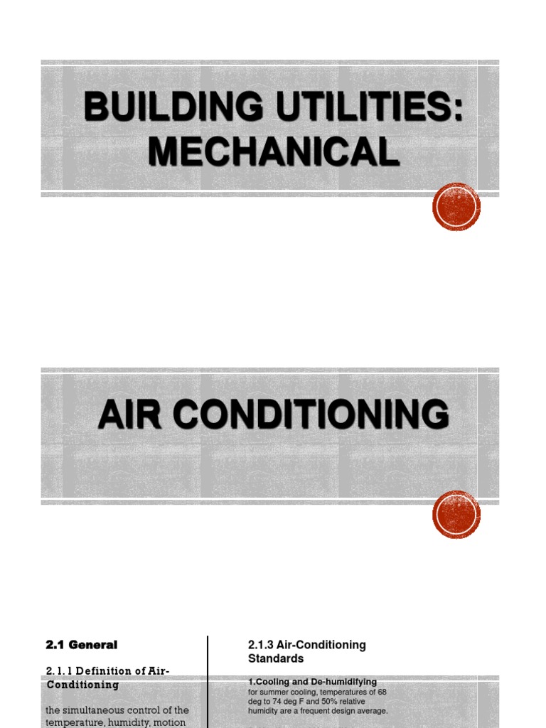 Air Conditioning Standards and Systems | PDF | Elevator | Boiler