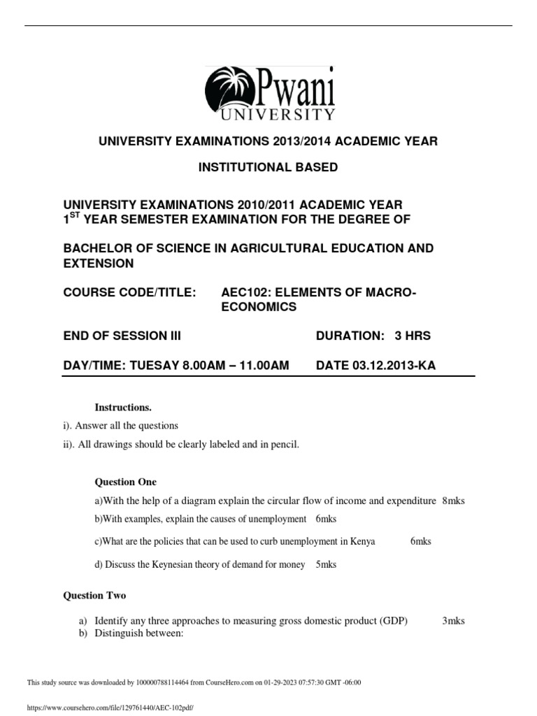 Aec 102 Pdf Pdf Inflation Gross Domestic Product