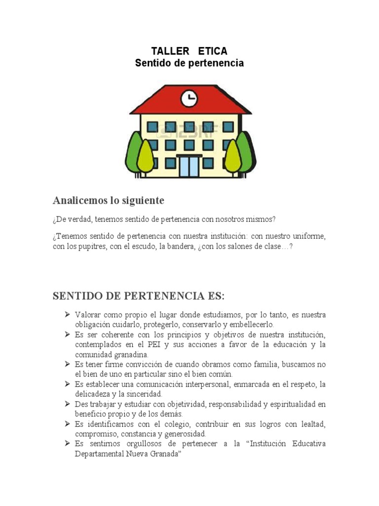 El Sentido de Pertenencia 2 | PDF