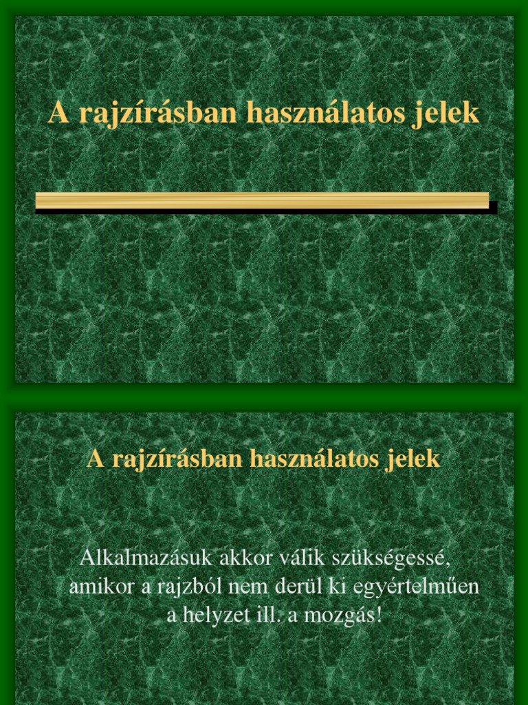A Rajzirasban Hasznalatos Jelek | PDF