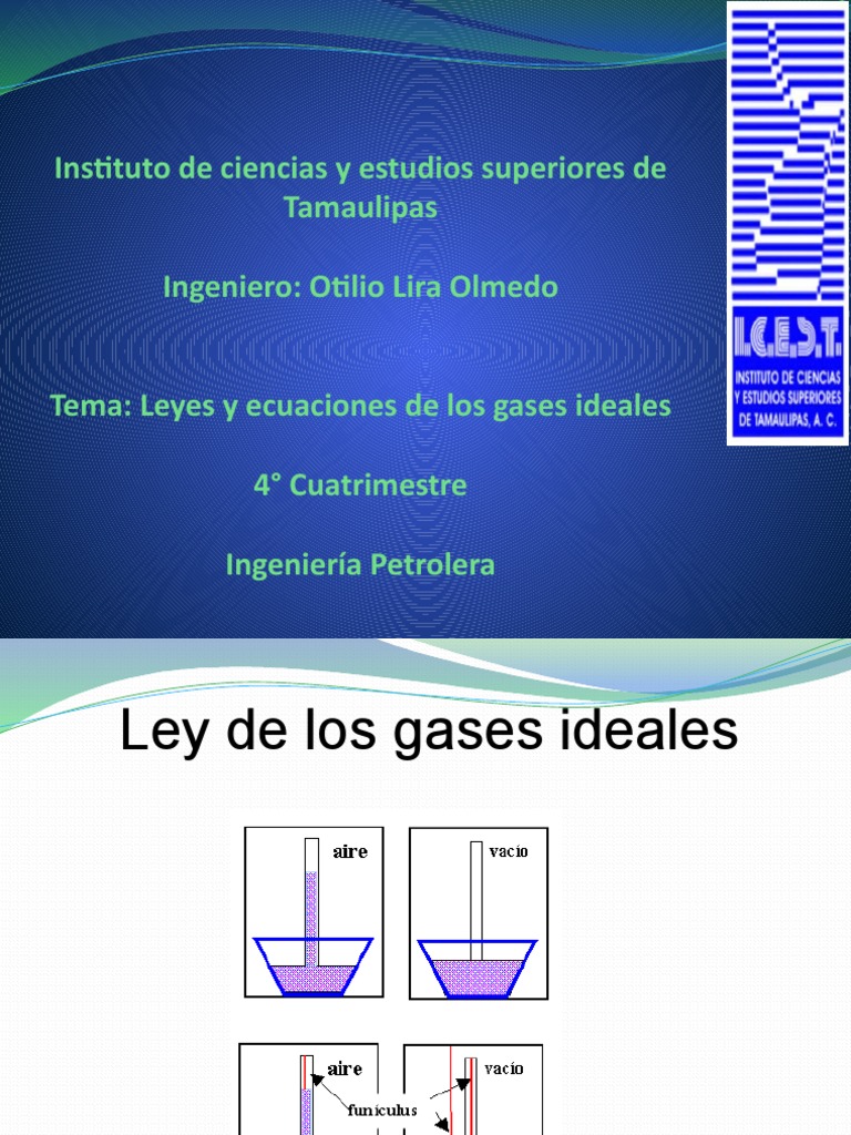 Leyes y Ecuaciones de Gases Ideales | PDF | Gases | Química