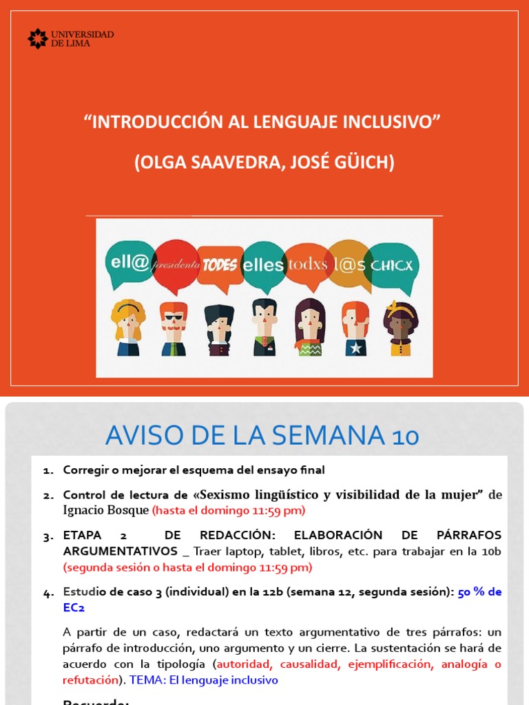 Introducción Al Lenguaje Inclusivo | PDF | Género gramatical | Sexismo