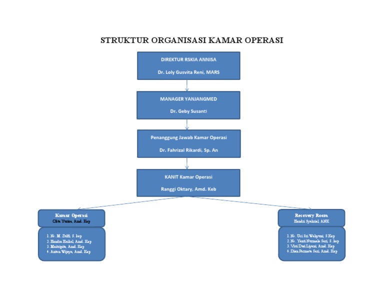 Struktur Organisasi Kamar Operasi | PDF