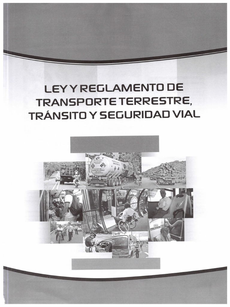 Ley y Reglamento TT Seguridad Vial | PDF | Transporte | Seguridad vial