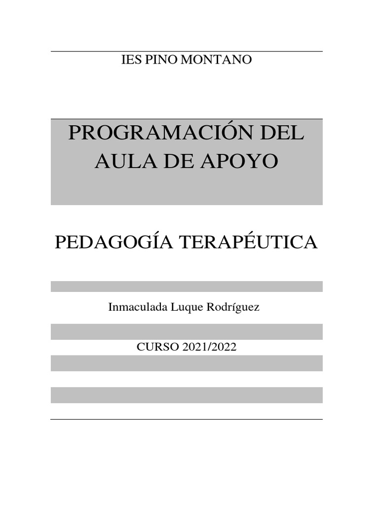 Programación Aula PT 2021-2022 | PDF | Evaluación | Aprendizaje