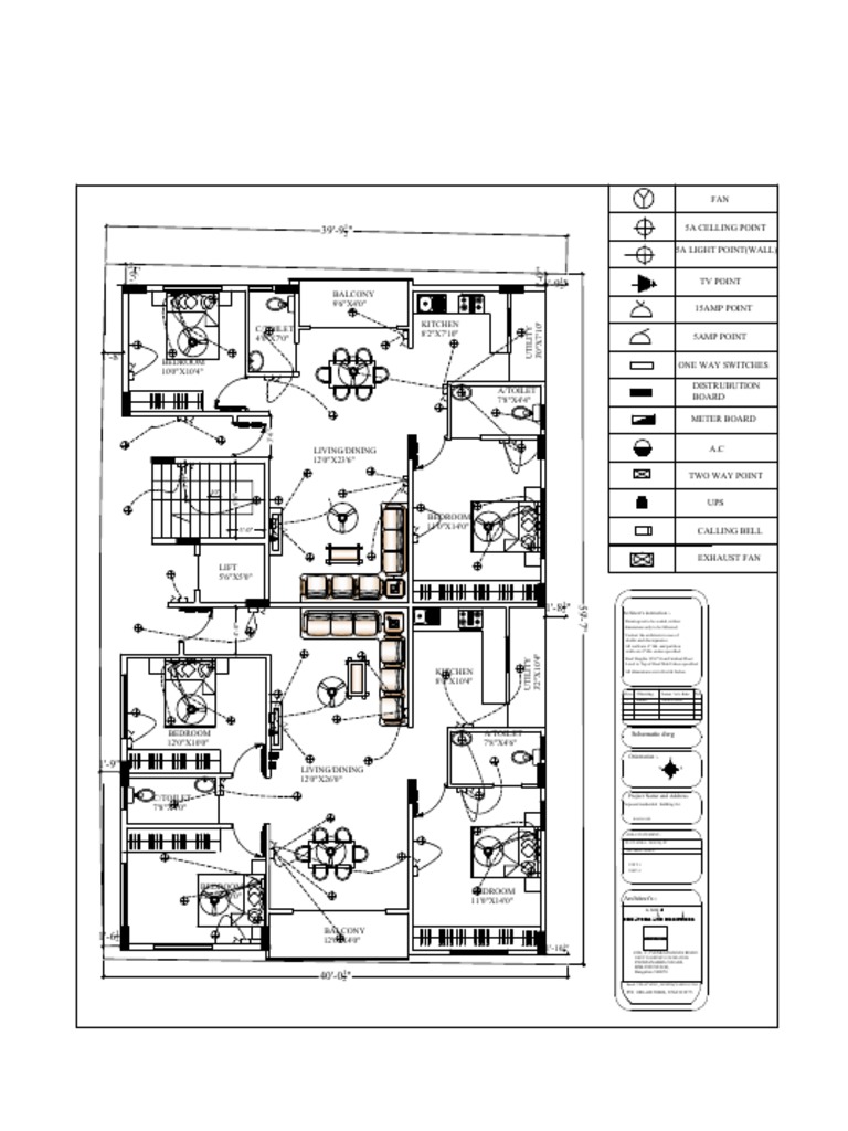 Schematic Floor Plan for a Proposed Residential Building in Bangalore ...
