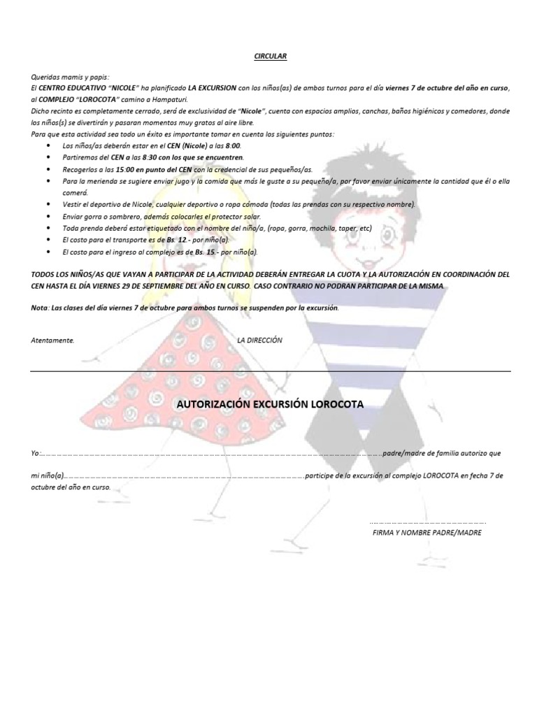 Circular Excursion Lorocota | PDF