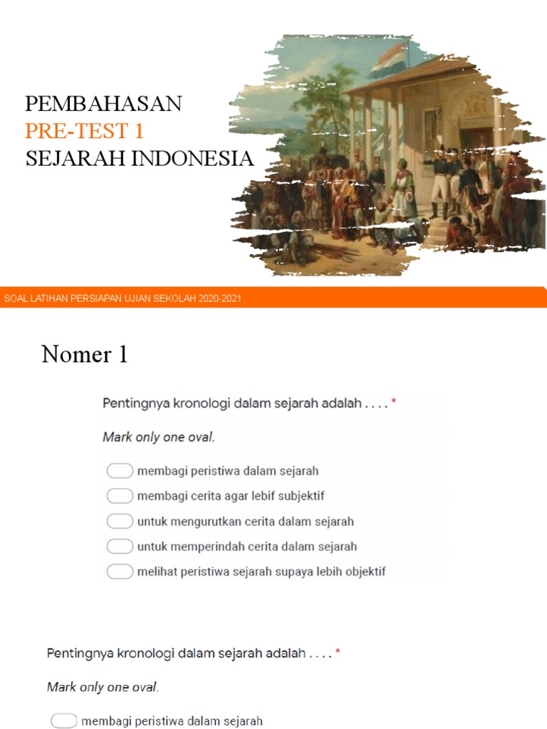 Pembahasan Pre-Test Sejarah 1 | PDF