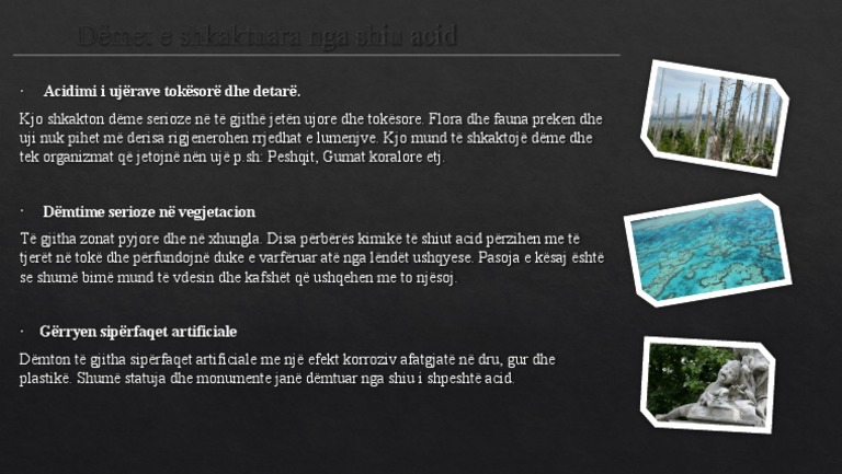 Dëmet e Shkaktuara Nga Shiu Acid | PDF