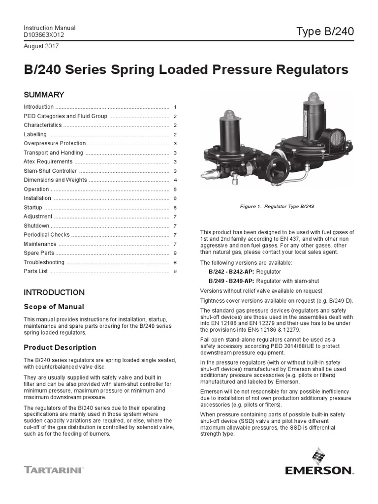 TARTARINI B-249-AP | PDF | Valve | Pipe (Fluid Conveyance)