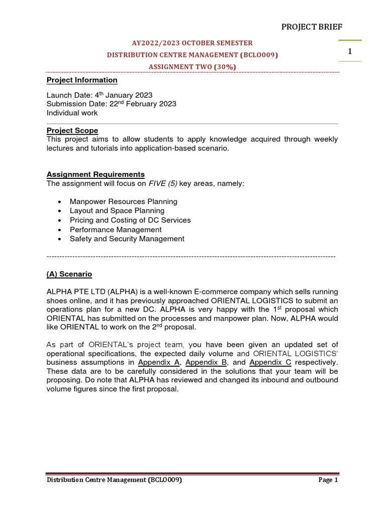 DCM Assignment TWO - October 22-23 | PDF | Cargo | Logistics