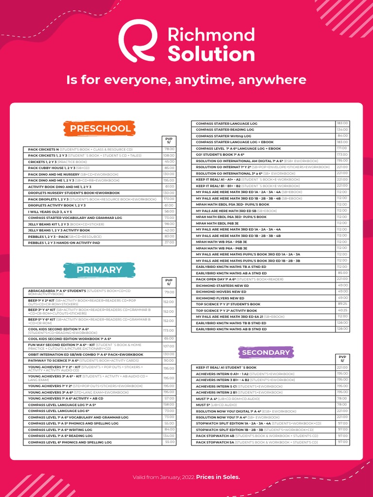 Richmond Pocket Dictionary Pricing | PDF | Applied Linguistics | Early ...