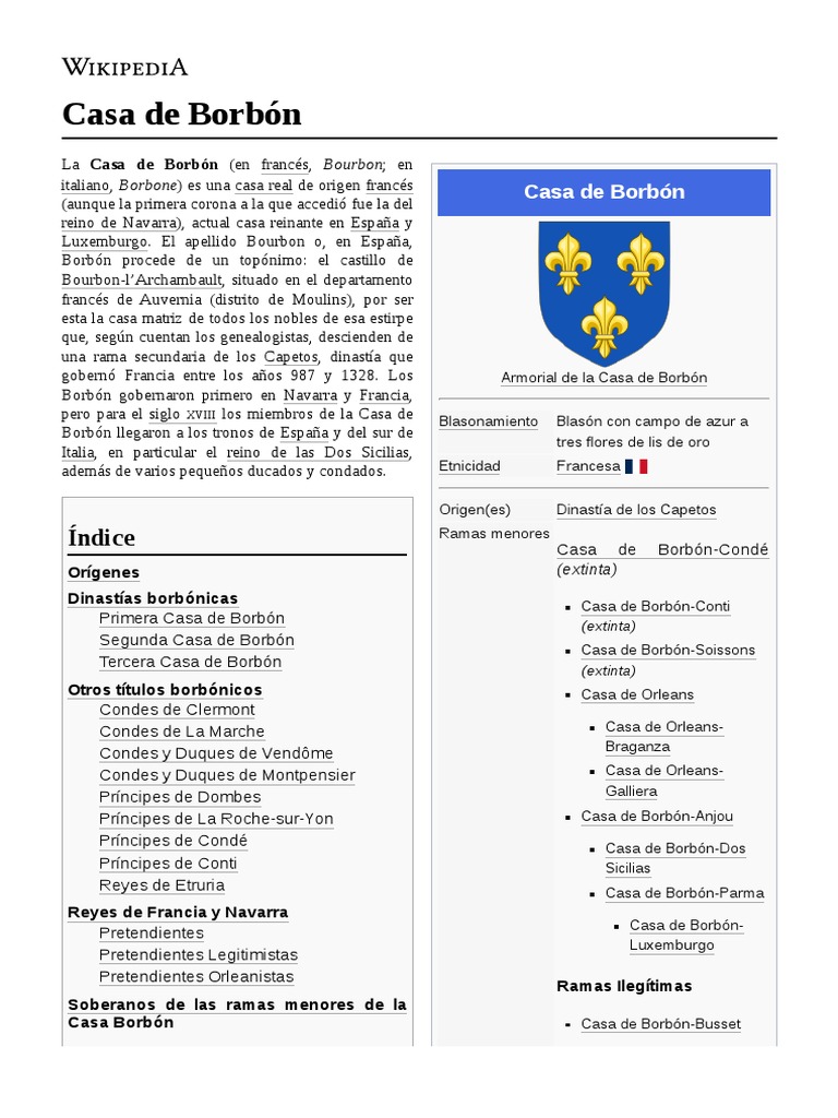 Casa de Borbón | PDF | Casa de borbón | Realeza europea