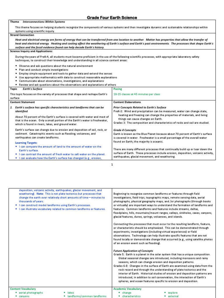 Science Grade 4 | PDF | Erosion | Earth