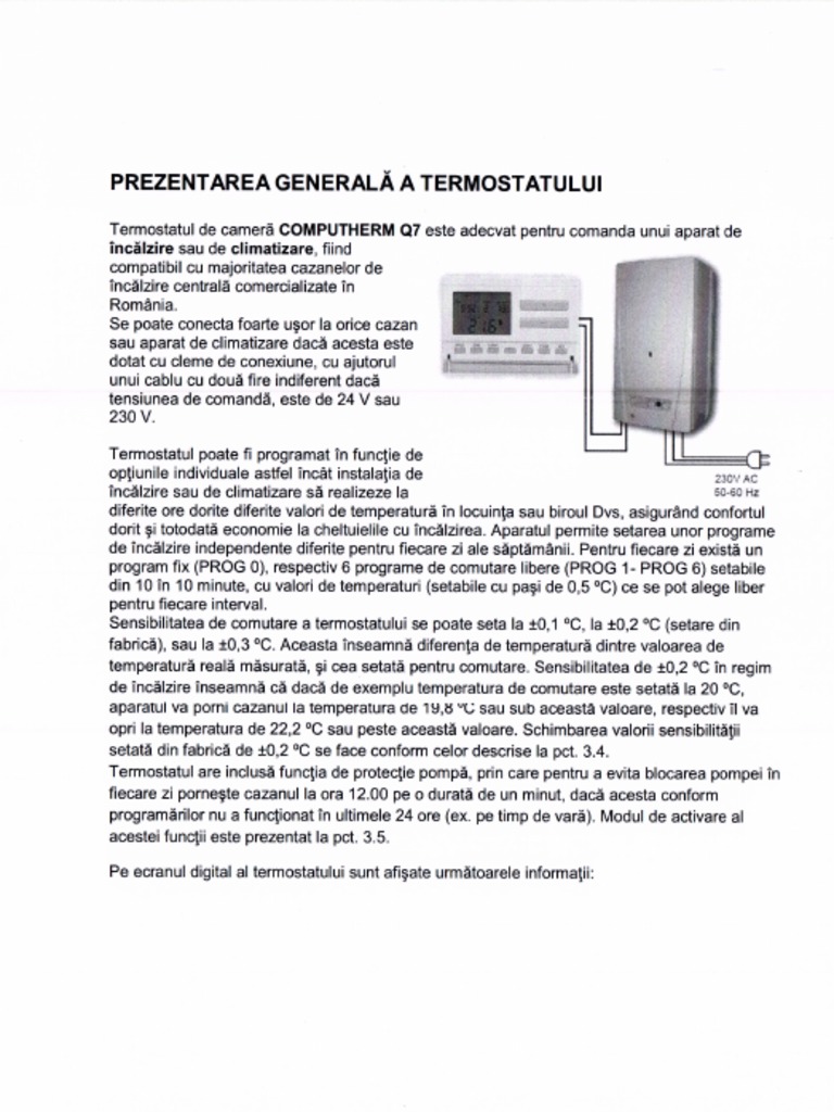 Manual de Utilizare Computherm Q7 | PDF