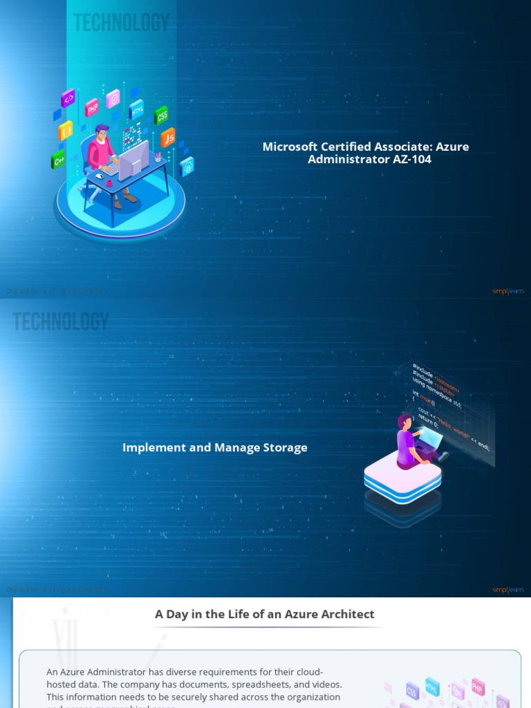 Lesson - 03 - Implement and Manage Storage | PDF | Replication (Computing) | Computer File