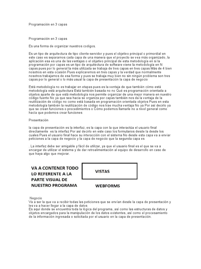 Programación en 3 Capas | PDF | Bases de datos | Programación de ...