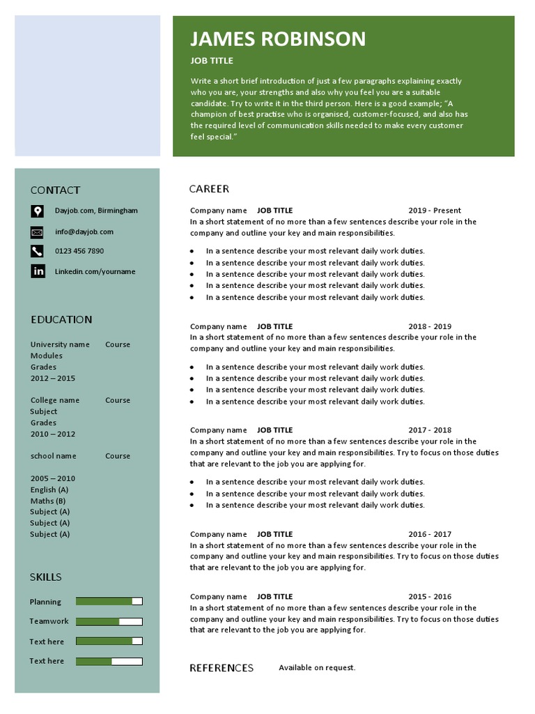 Free CV Template 78 | PDF