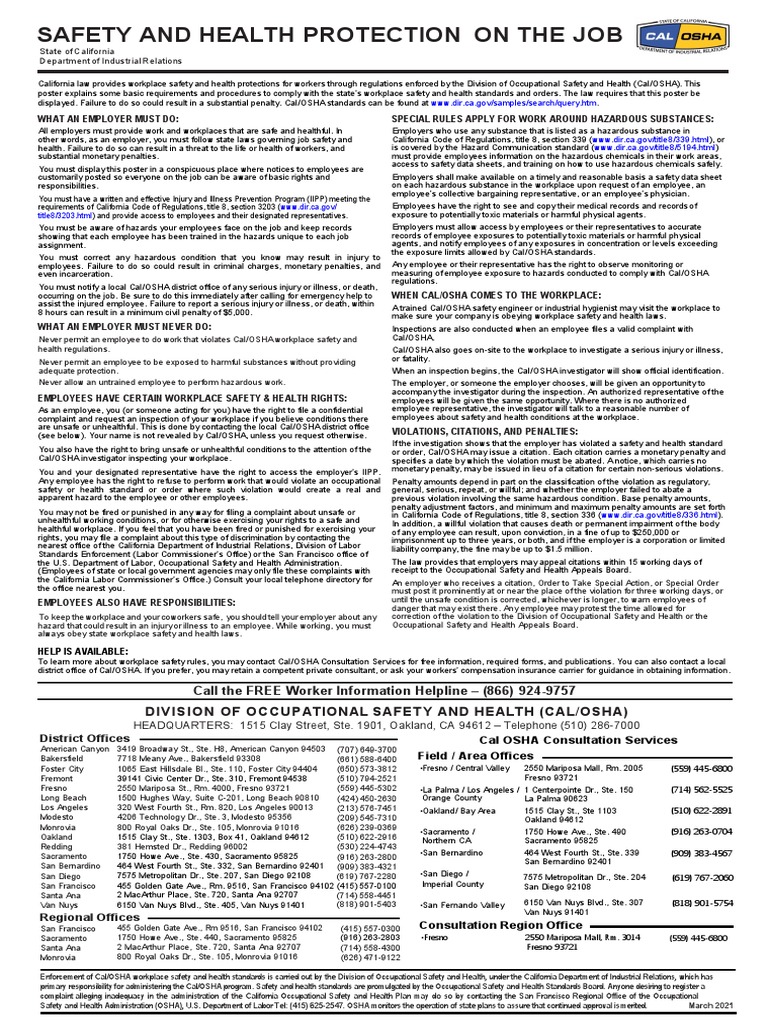 Safety and Health Protection On The Job | PDF | Occupational Safety And ...