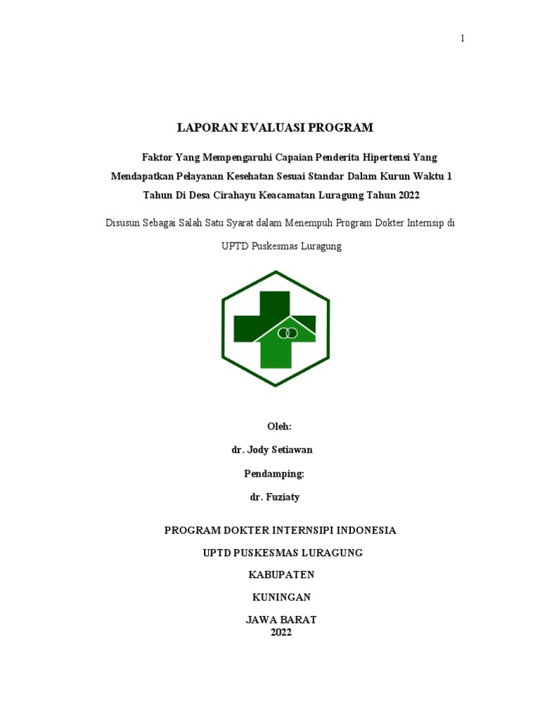 Laporan Evaluasi Program | PDF