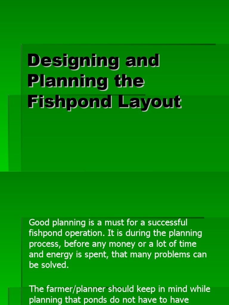 Key Considerations for Designing an Effective and Efficient Fishpond ...