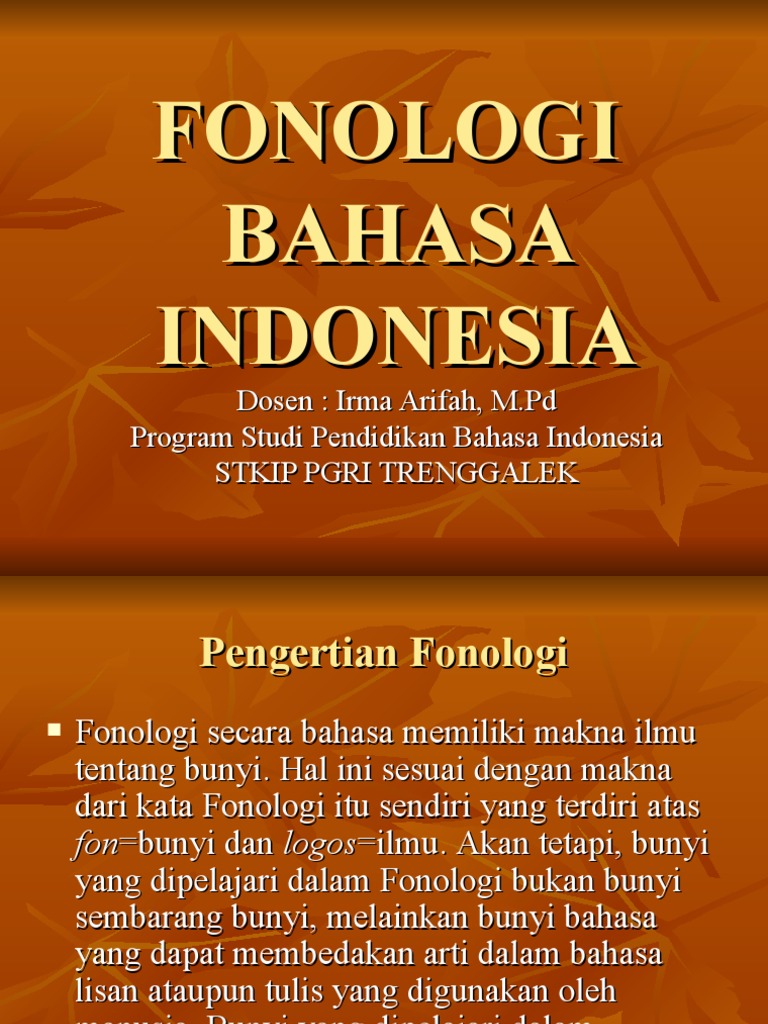 Fonologi 1 | PDF