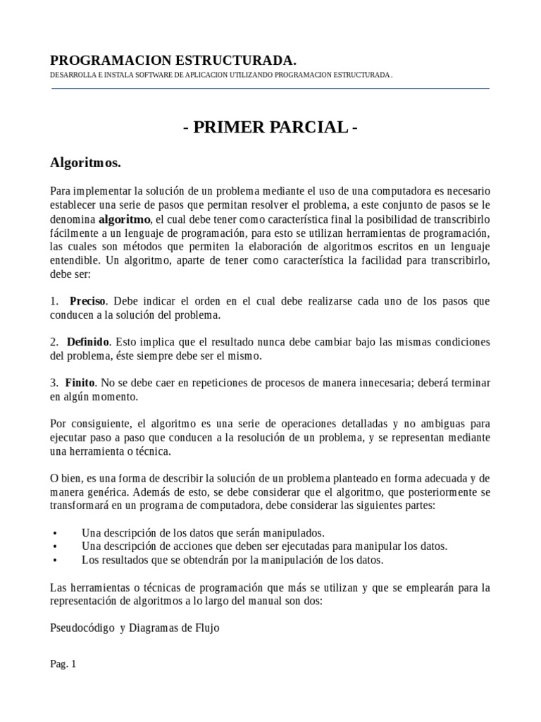 Programación Estructurada - Libro | PDF | Algoritmos | Programación de ...