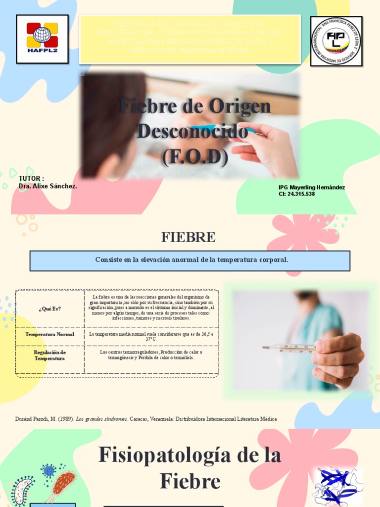 Fiebre De Origen Desconocido Pdf Fiebre Especialidades Medicas