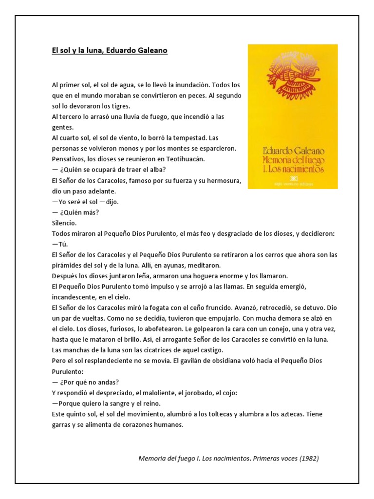 El Sol y La Luna - Eduardo Galeano | PDF