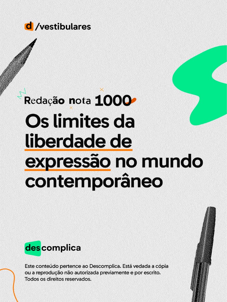 Limites da Liberdade de Expressão Hoje | PDF | Liberdade de expressão ...