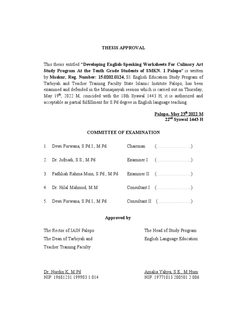 Thesis Approval | PDF
