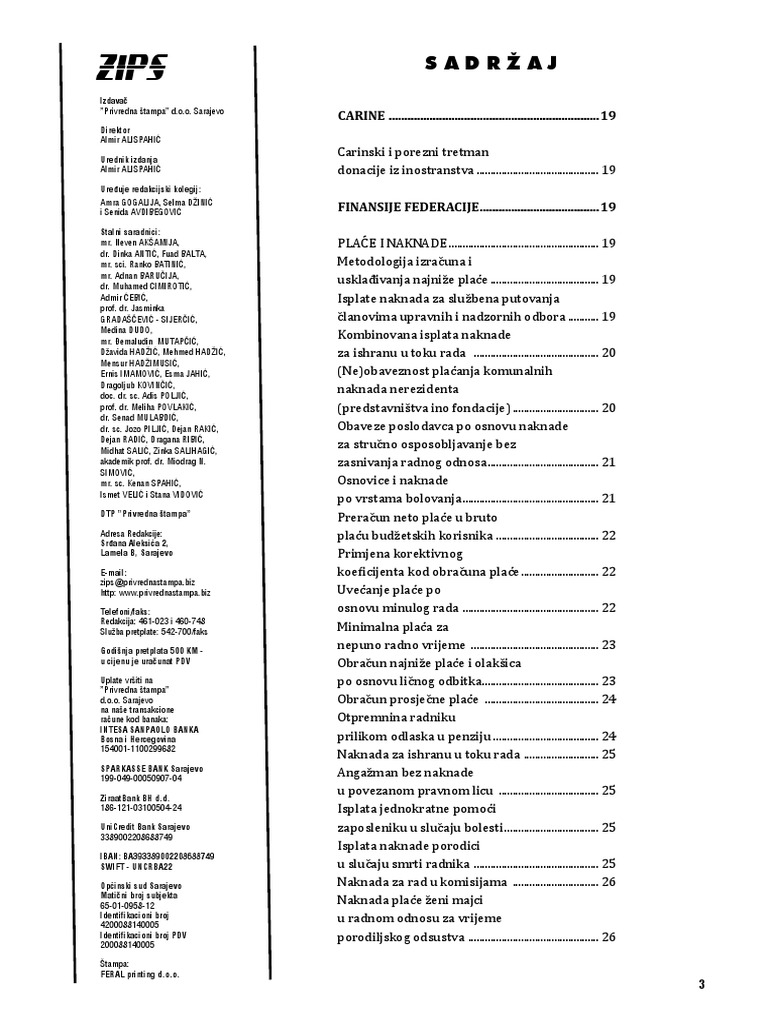 Sadrzaj Zbirka 2022 | PDF