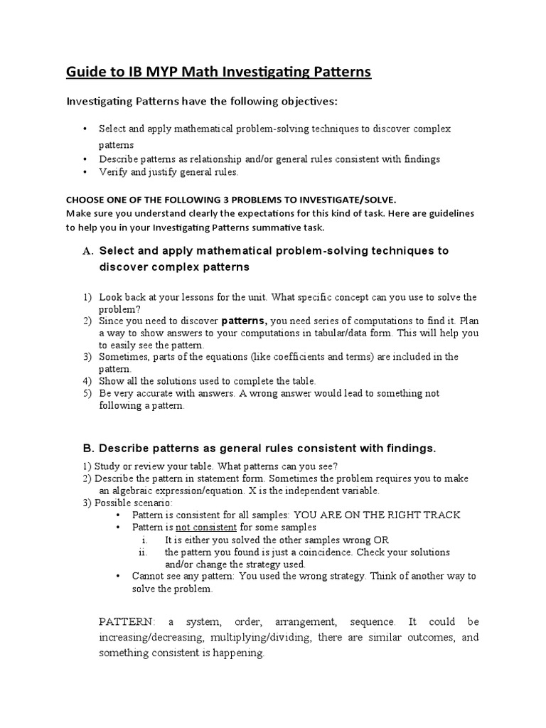 Math Patterns Assessment | PDF | Mathematics | Equations