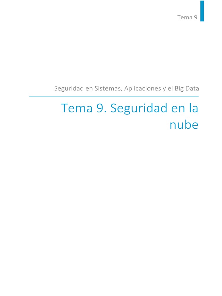 Tema 9 - Seg en Sist App y Big Data | PDF | Microsoft Azure | Computación en la nube
