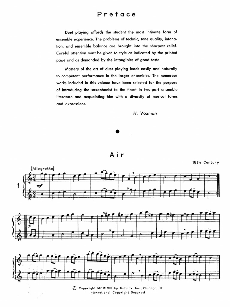 Voxman - Selected Duets Vol 1 | PDF