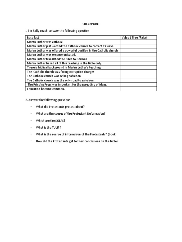 Checkpoint Alpha | PDF