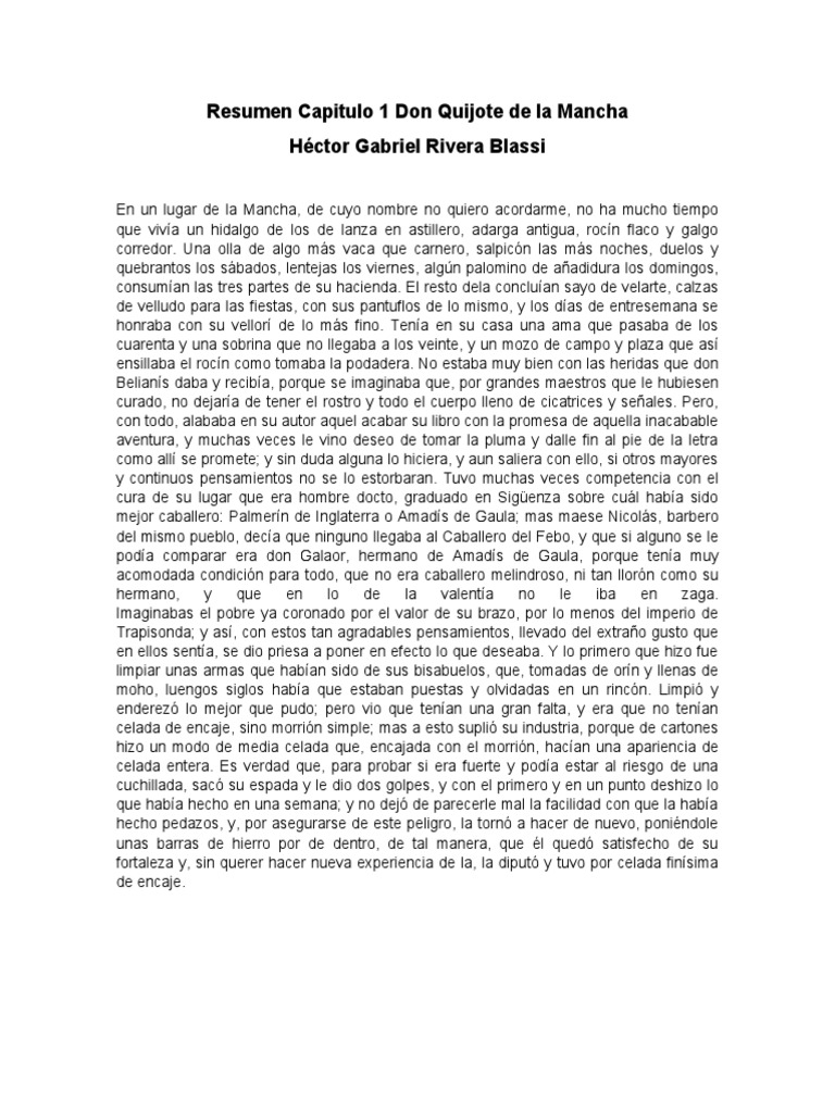 Don Quijote: Comienzo de la Aventura | PDF | Don Quijote